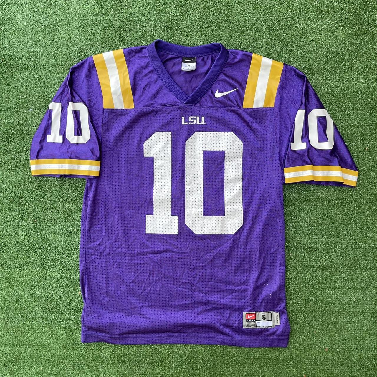 Nike LSU Tigers #10 College Football Mesh Jersey... - Depop