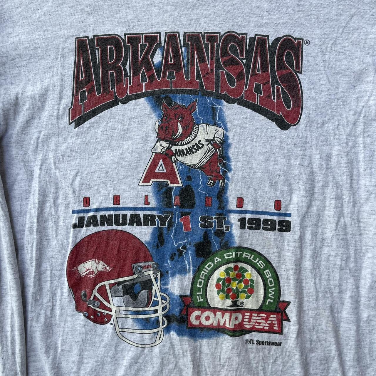 Vintage 90s Arkansas Razorbacks Long Sleeve T Shirt... - Depop