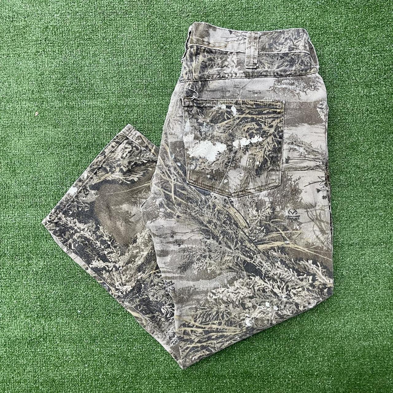 Vintage Realtree Camo Camouflage Pants Wide Leg... - Depop