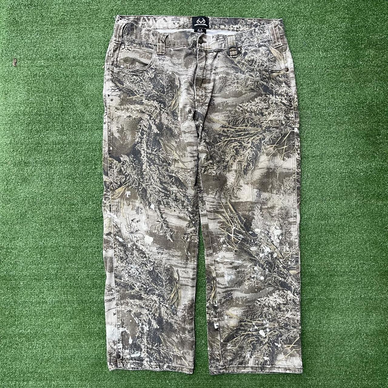 Vintage Realtree Camo Camouflage Pants Wide Leg... - Depop