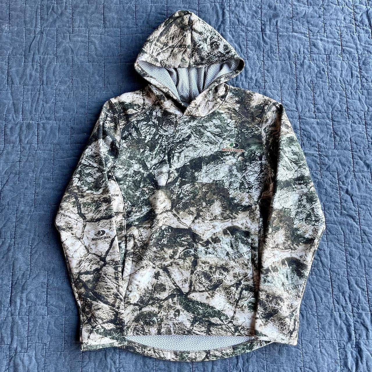 Mossy Oak Elevation Camo Camouflage Hoodie Blank... - Depop