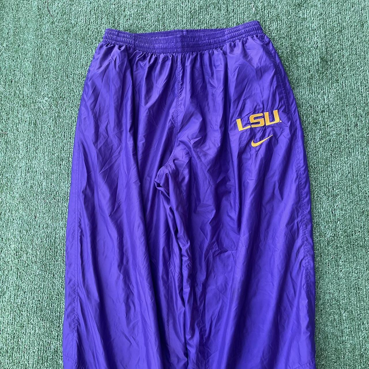 Vintage Y2K LSU Tigers Nike Track Windbreaker Pants... - Depop