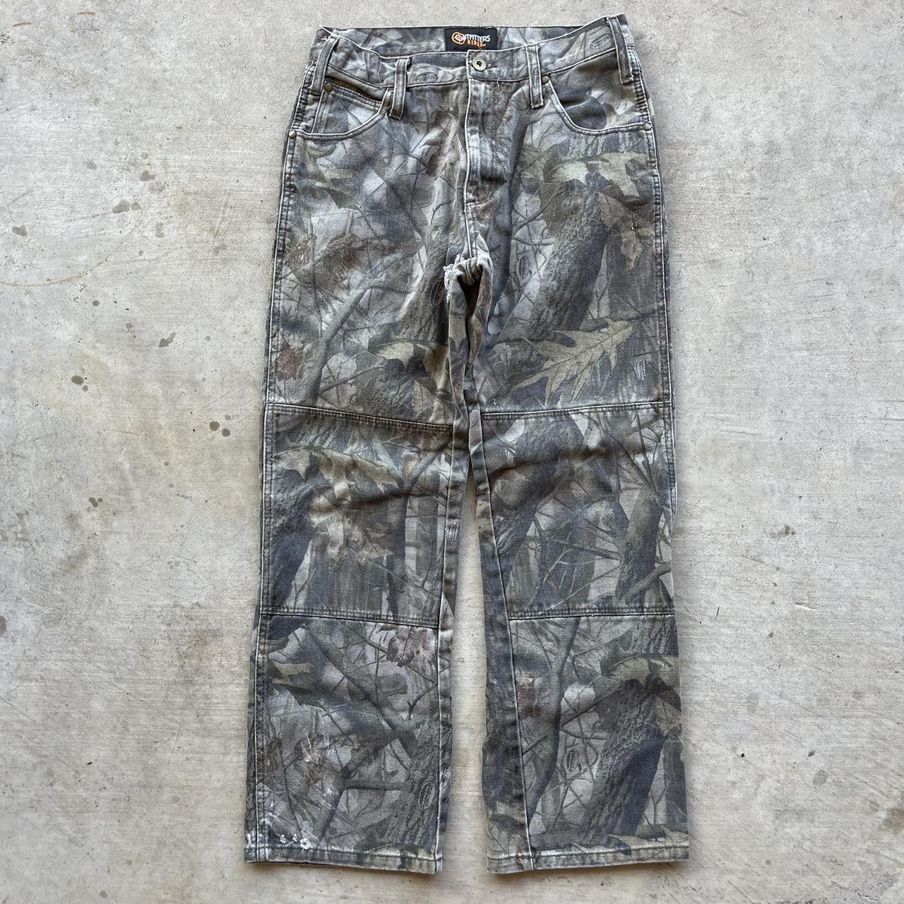 Vintage Y2K Realtree Faded Camo Camouflage Double... - Depop