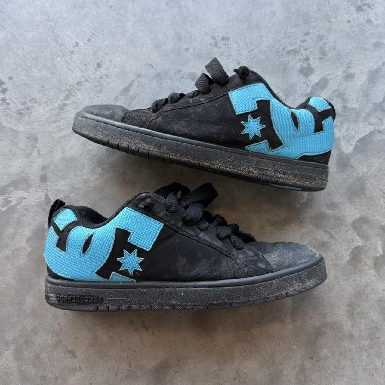 Vintage DC Shoes Company Skater Skate Shoes Black... | Depop