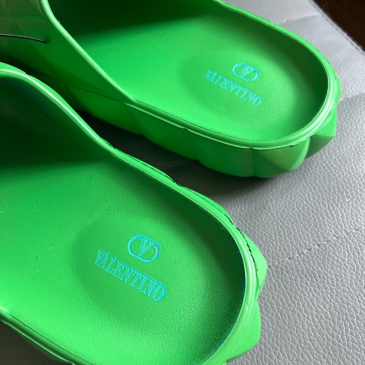 Green sliders Size 5 Brand new Free delivery Open to... - Depop