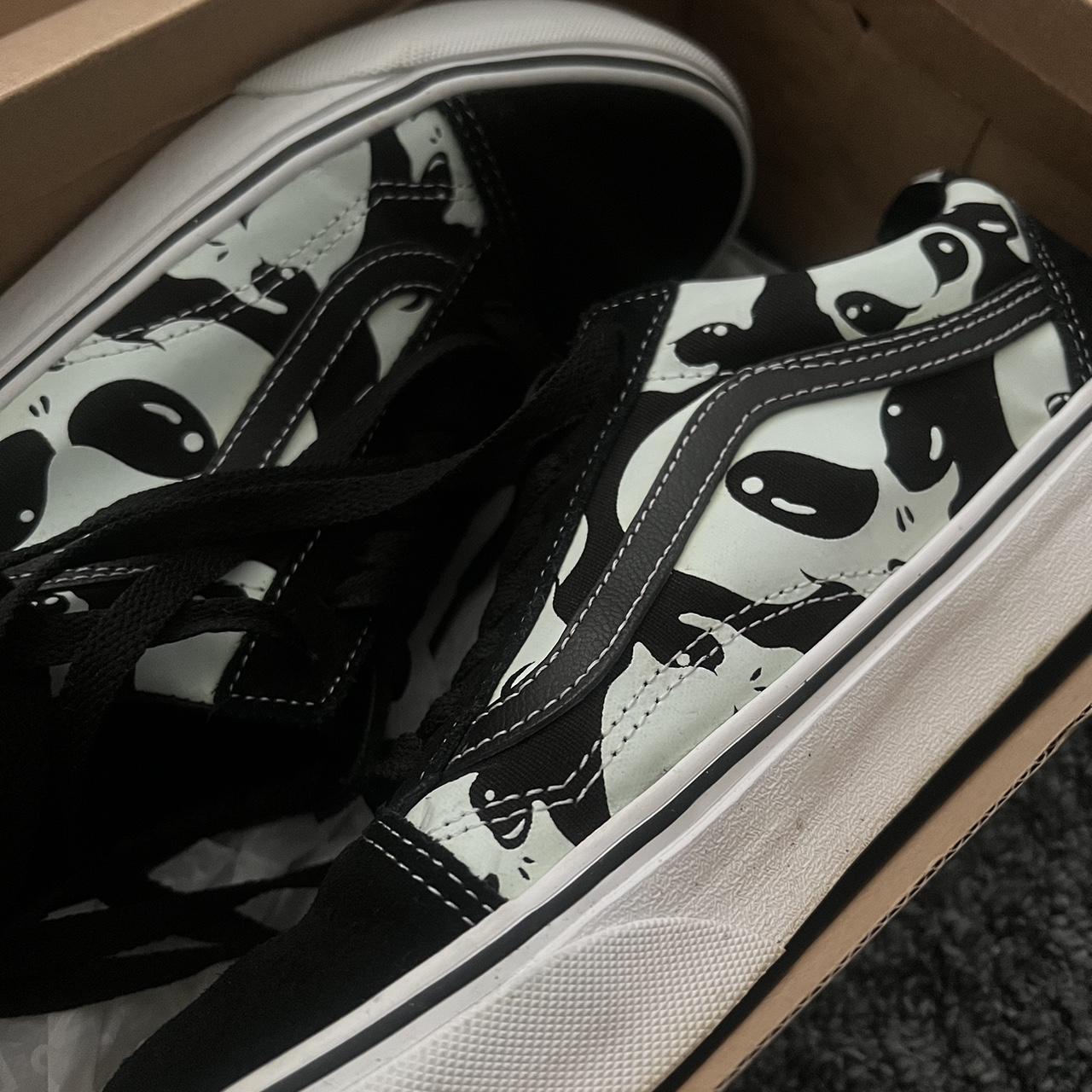 Vans old skool alien ghost glow in the dark size... - Depop