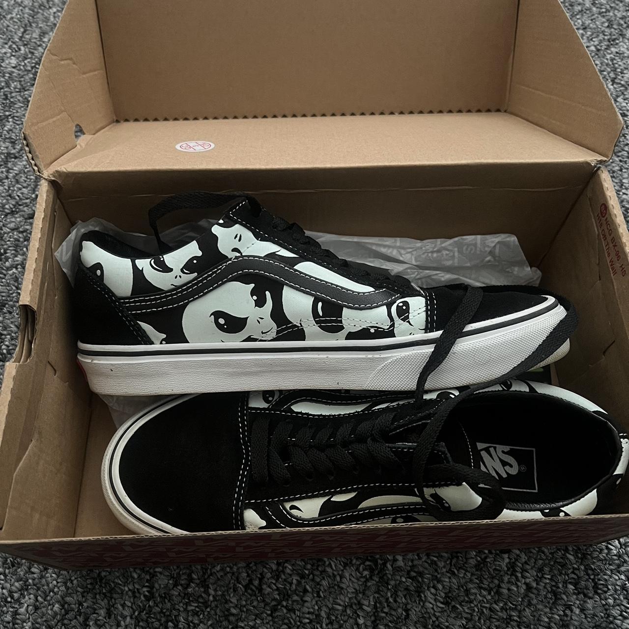 Vans old skool alien ghost glow in the dark size... - Depop