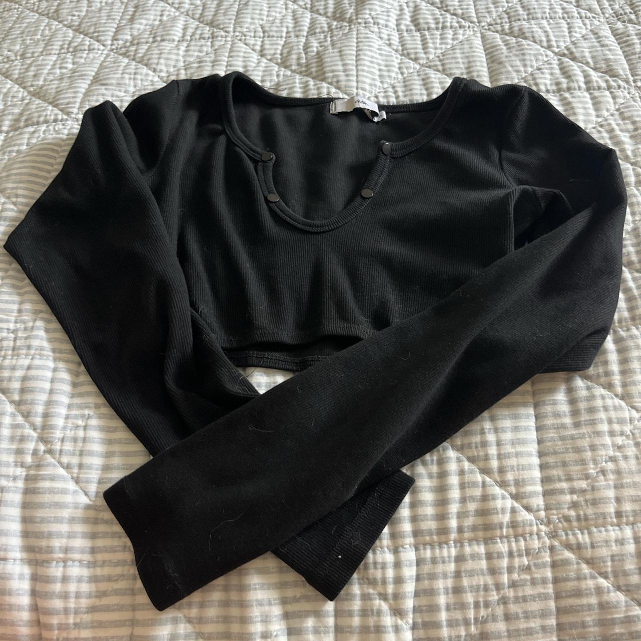 adika cropped long sleeve going out top. matches... - Depop