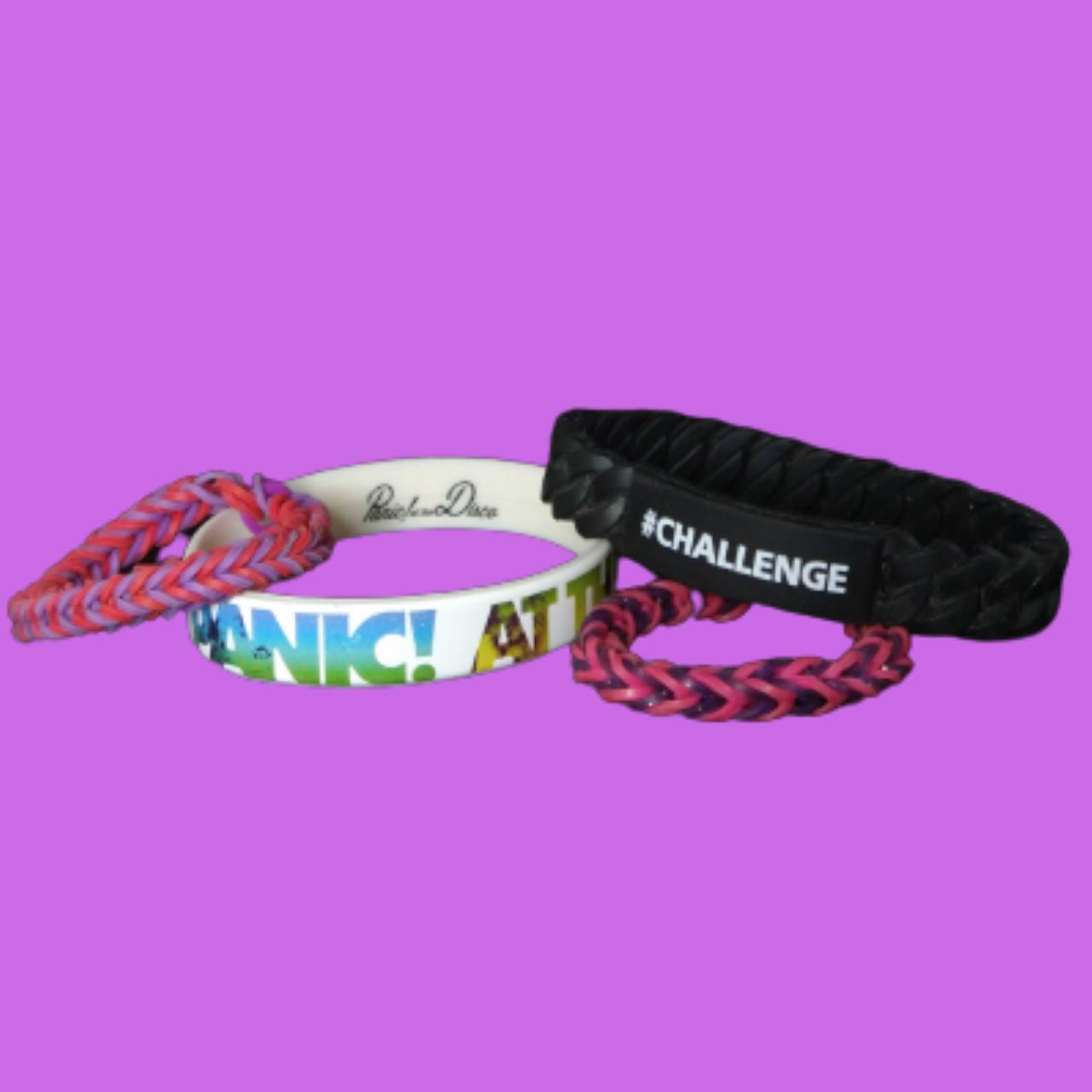 😝Emo Bracelet Bundle x4 Items😝 This rubber bracelet... - Depop