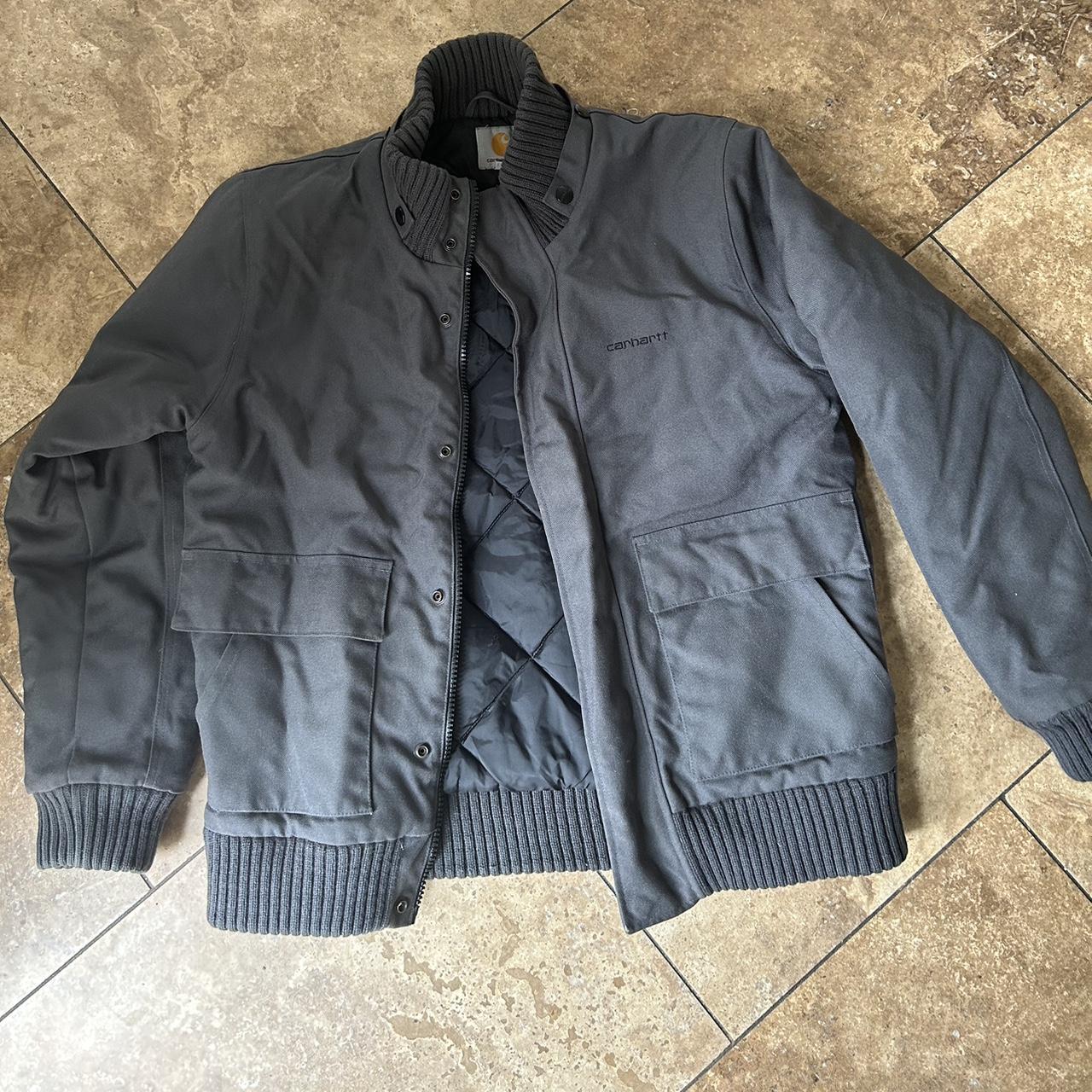Carhartt Grey Ranger/Bomber Jacket Size medium Worn... - Depop