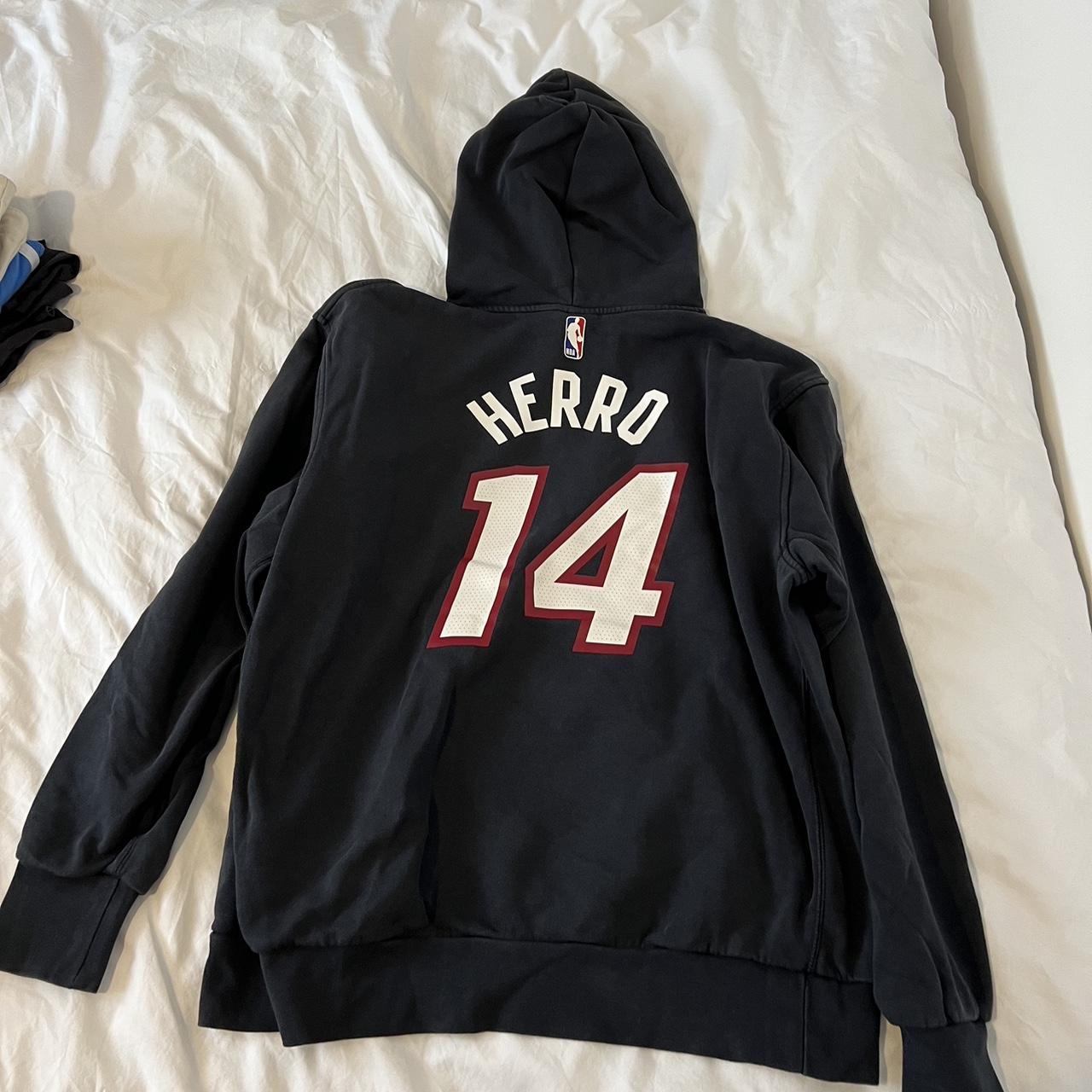 miami heat nike hoodie. herro 14. has been worn a... - Depop