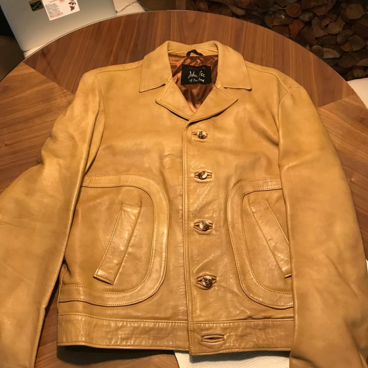 Authentic 1970's light brown, tan leather jacket.... - Depop