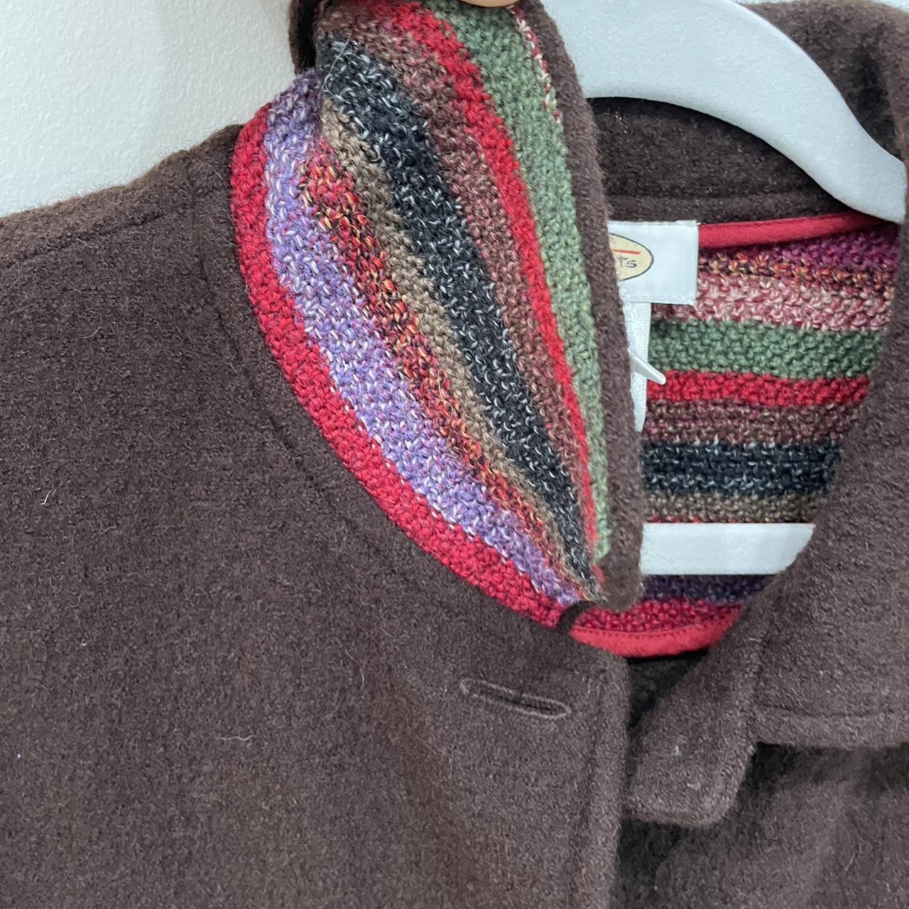 Brown Wool Coat / Jacket Talbots Tag says Large... - Depop