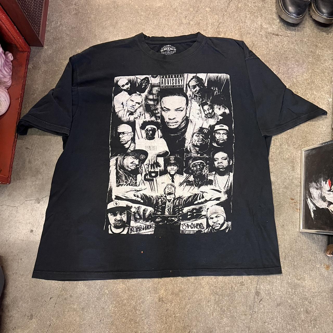 Black and white Classic Rappers graphic tee #Tupac... | Depop