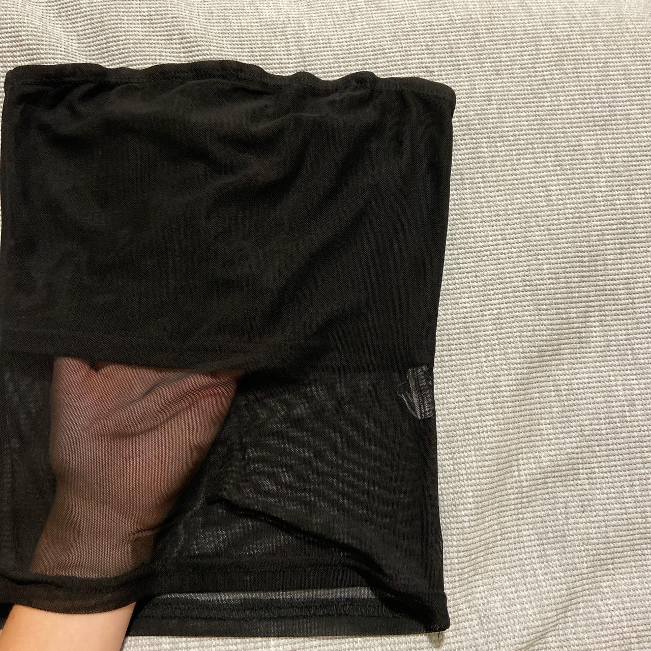 Adika mesh black tube top bottom half is... - Depop