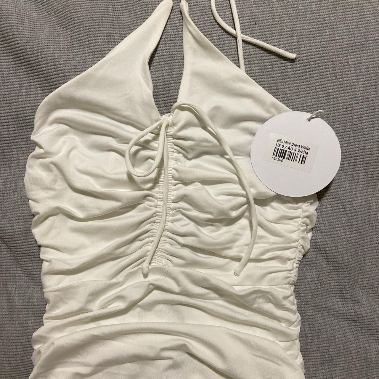 New with tags Princess Polly ruched white dress Size... - Depop