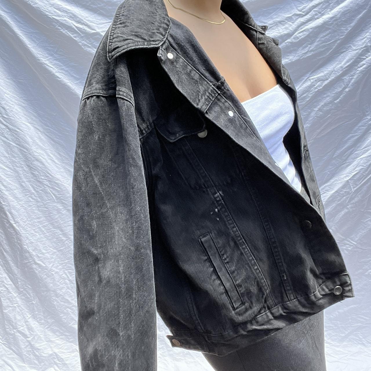 Insight Denim oversized jacket black... - Depop