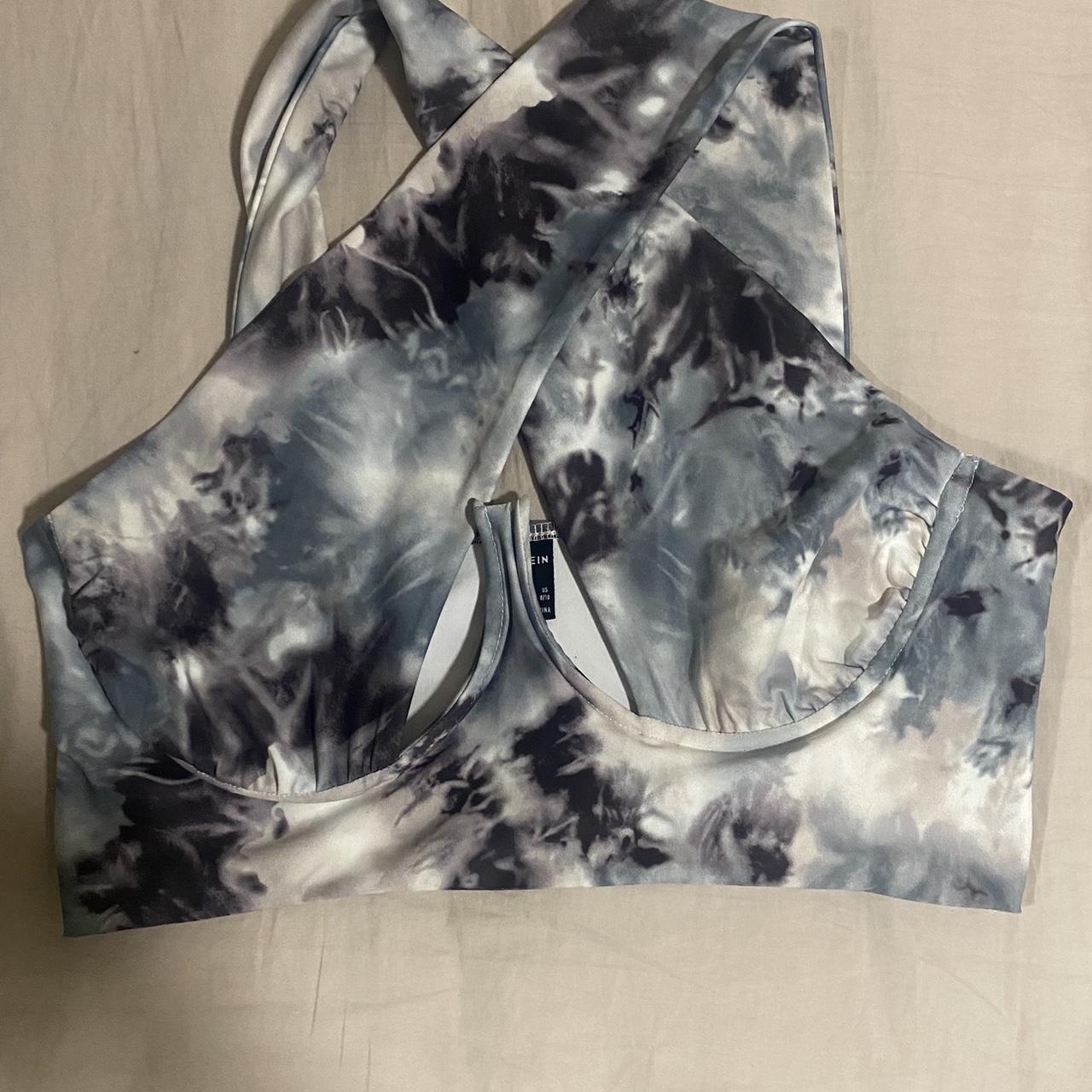 SHEIN Cross wrap tie dye crop tank top Never... - Depop