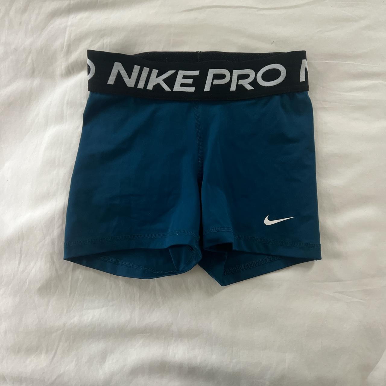 Blue Nike Pro Shorts Size Xs Excellent Condition Depop