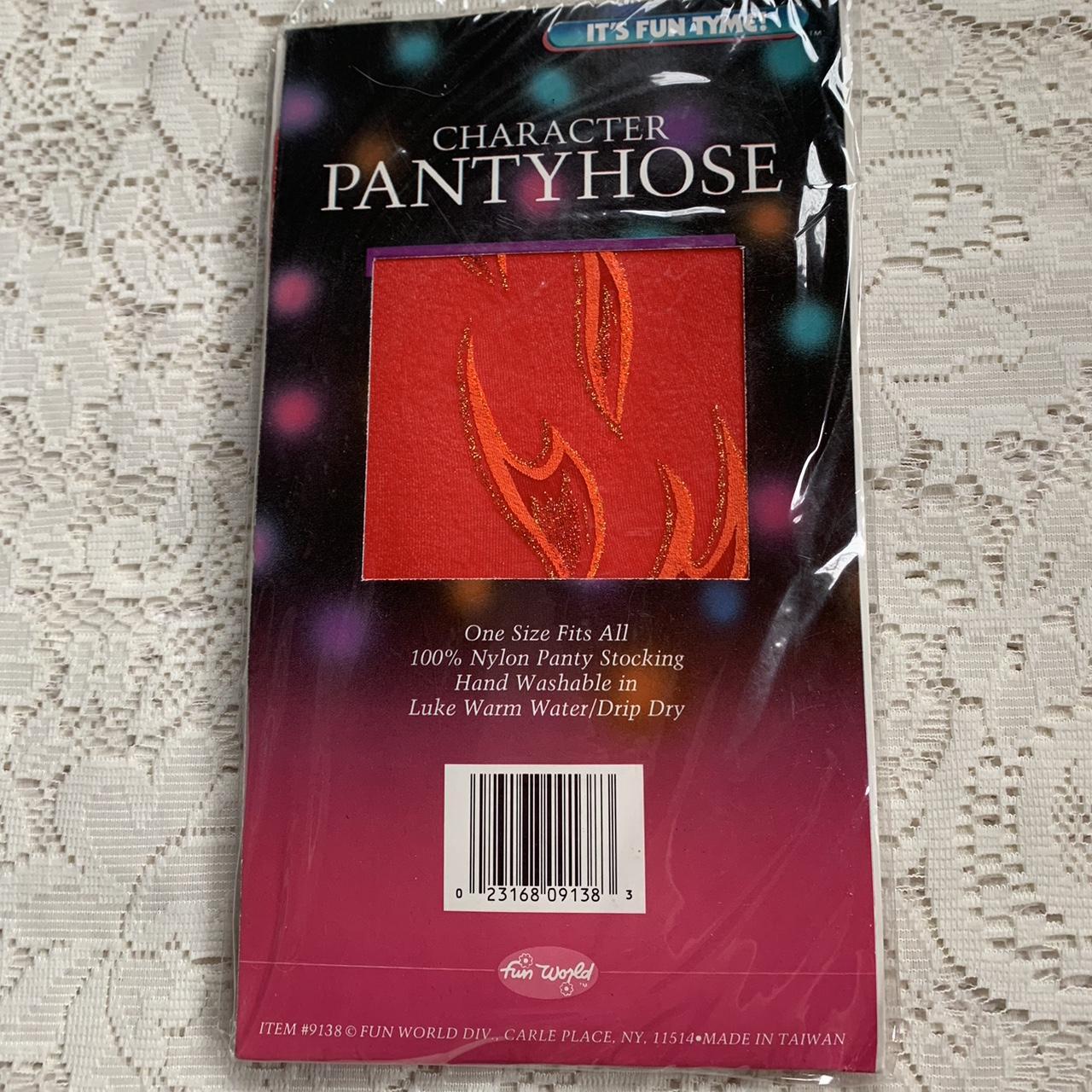 Red and orange glittery flame tights/ pantyhose | Depop