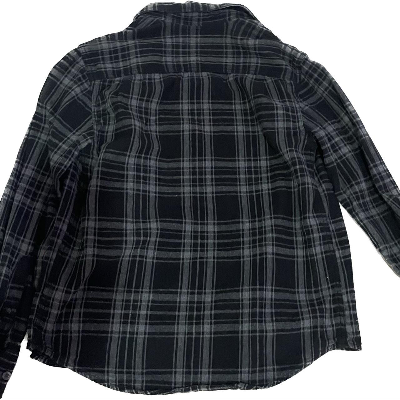 Black and grey Flannel for men Size S Good Condition... - Depop