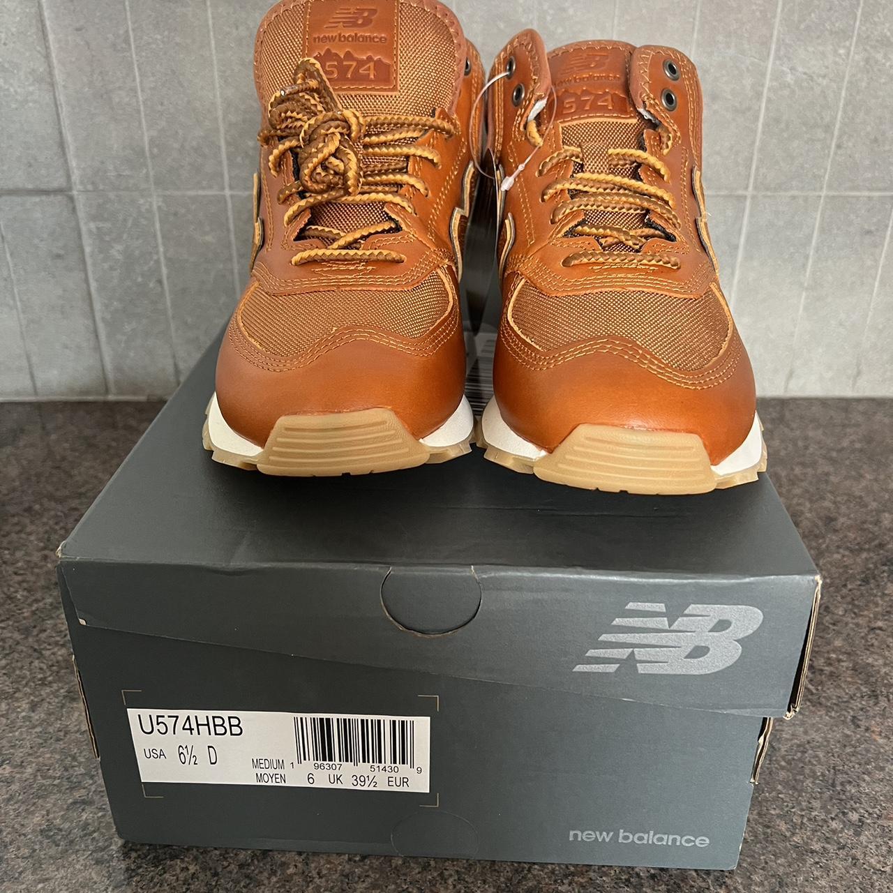 New Balance 574 Tan, Size 6 (Mens) Brand New in... - Depop