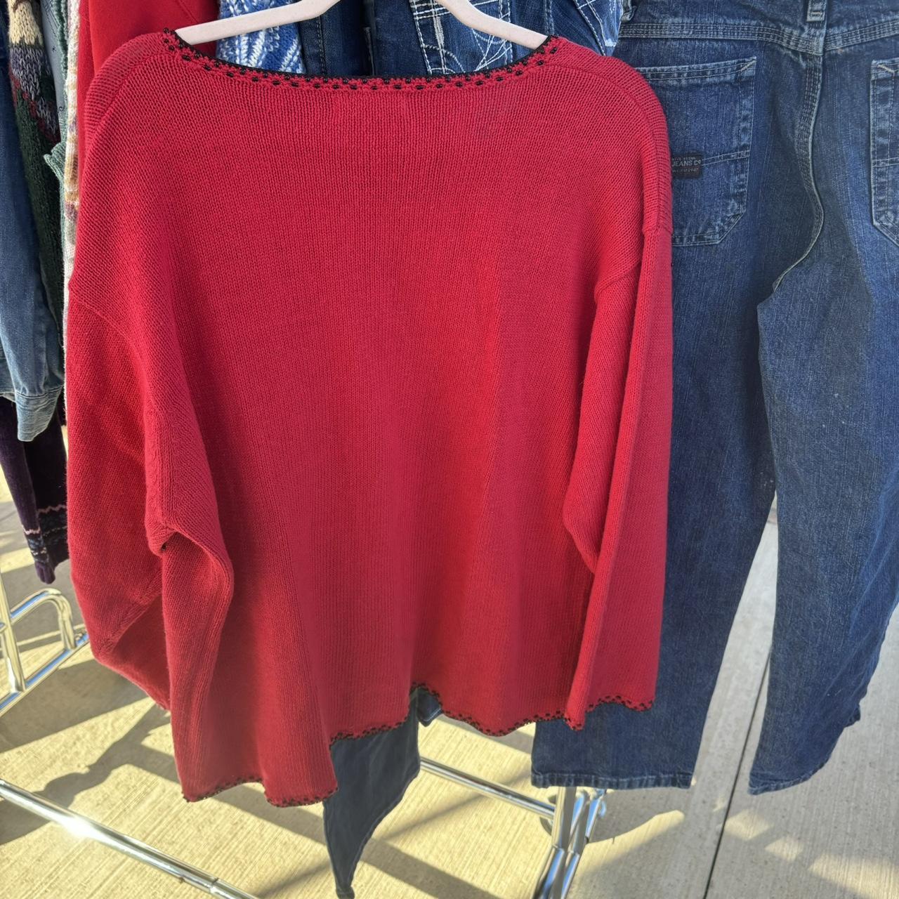 Red and black floral embroidered fairy grunge goth... - Depop