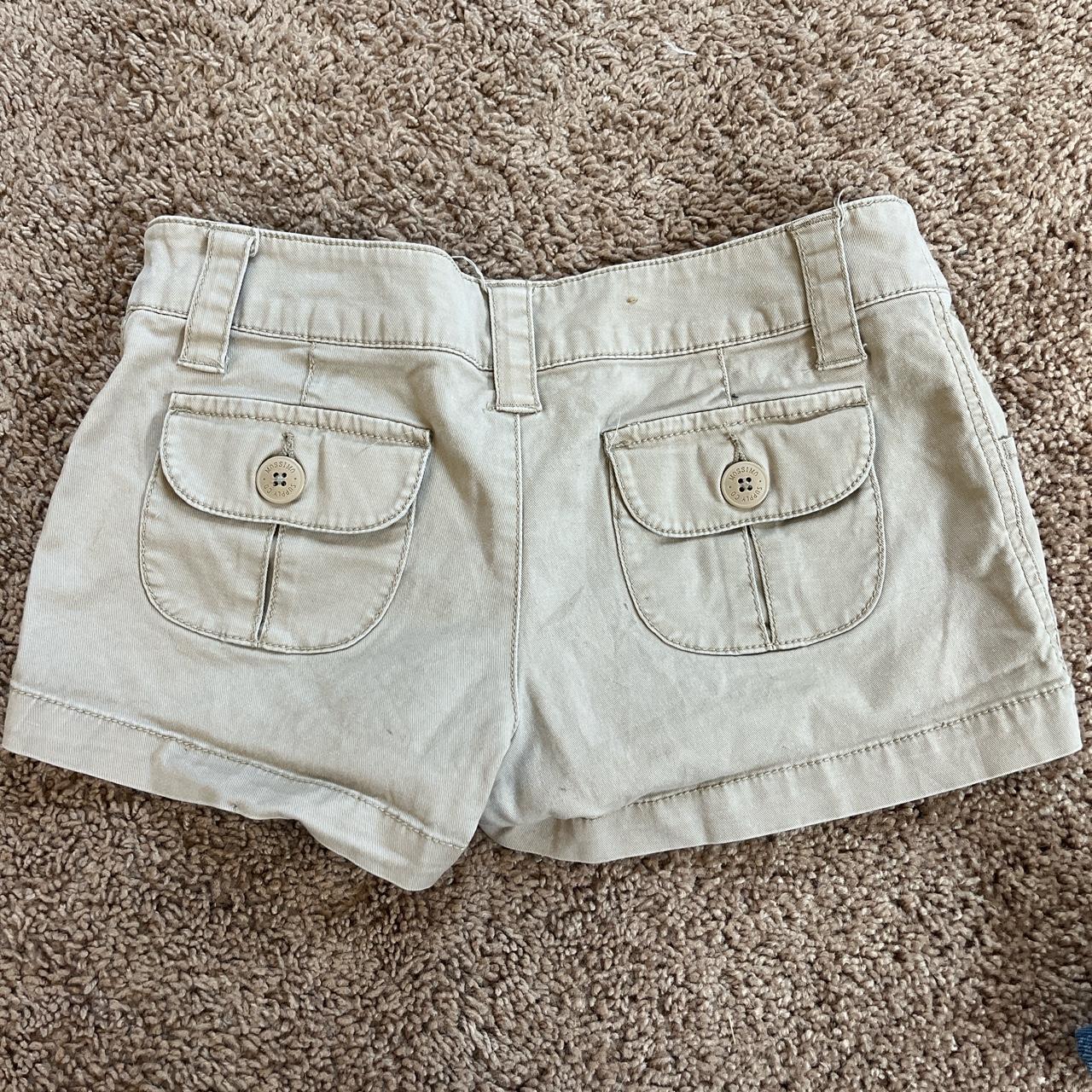 mossimo micro shorts Low rise mini khaki shorts... - Depop
