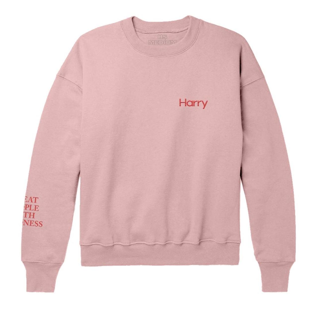 Pink Harry Styles official merch crewneck sweatshirt... - Depop