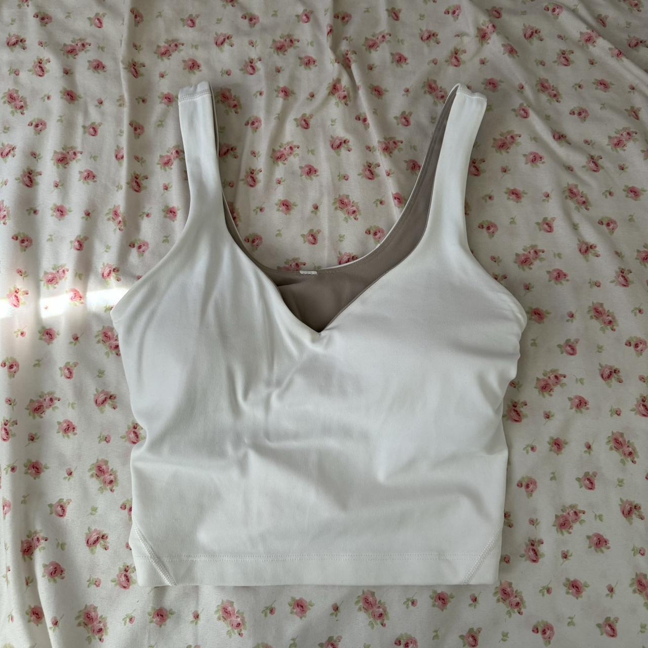 lululemon white align tank ♡ in perfect condition... - Depop