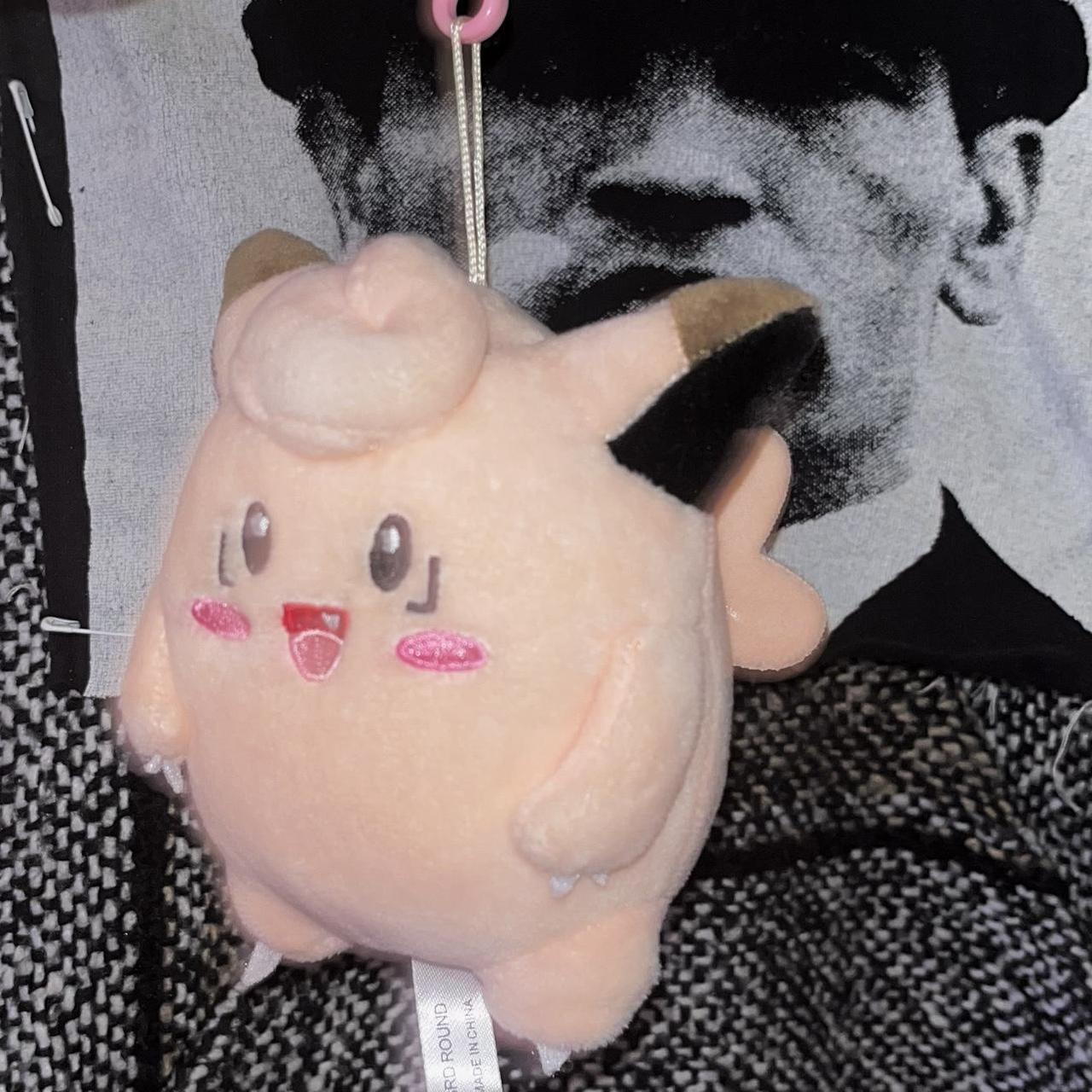Clefairy plush keychain/charm approx 4x3” • no flaws... - Depop