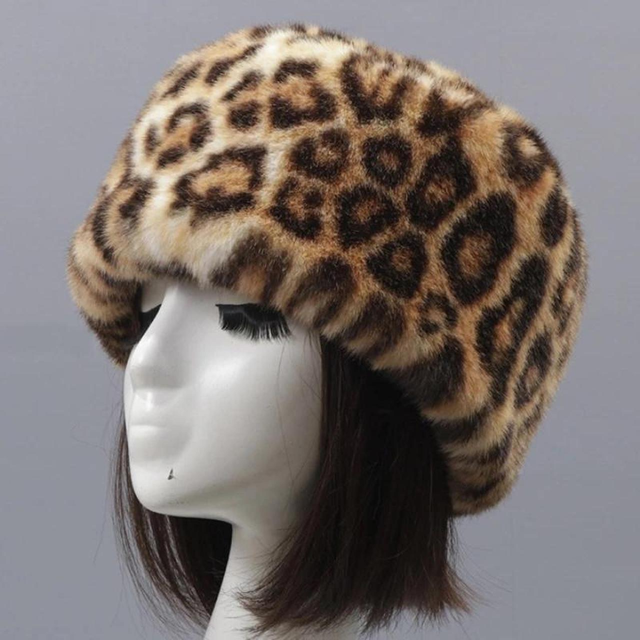 Russian doll leopard faux fur hat Very cute Pls... - Depop