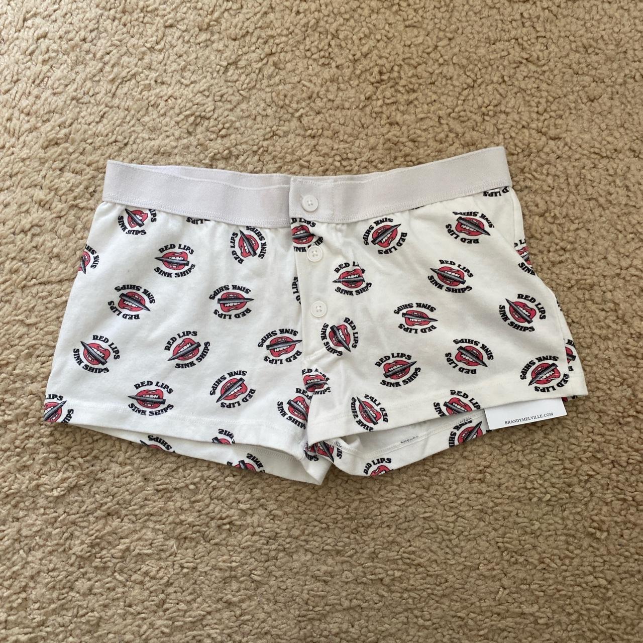 Brandy Melville red lips it shorts underwear - Depop