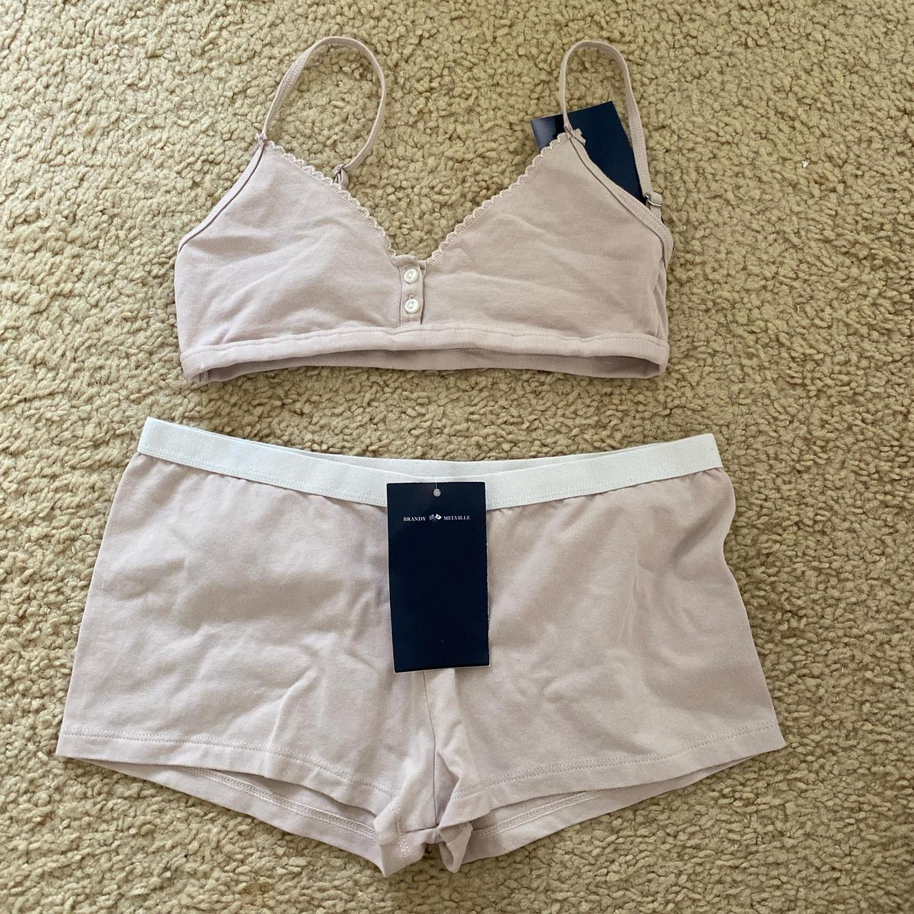 Brandy melville mauve Maddie bra top/ boxer boy... | Depop