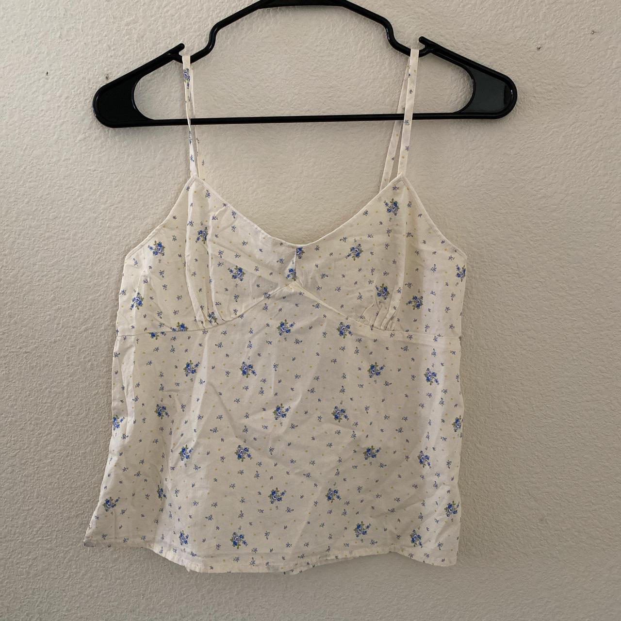 Brandy melville floral tank top | Depop