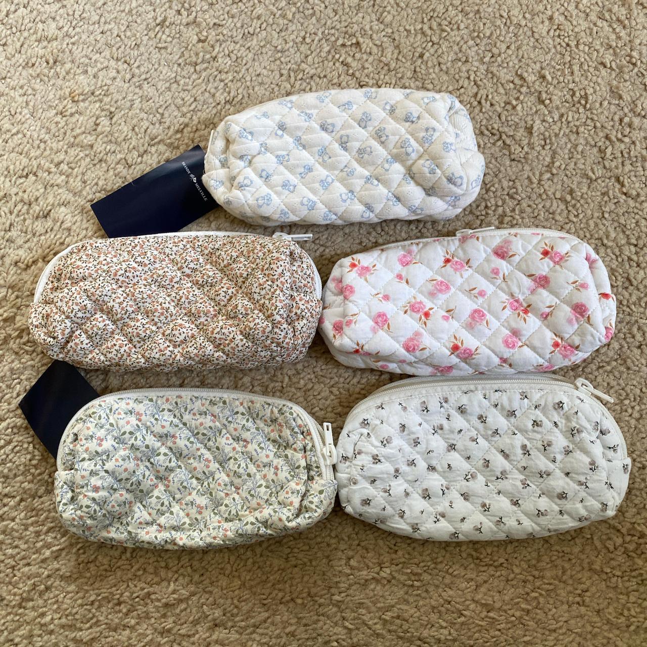 Brandy melville quilted pencil case/ makeup bag Each$24 | Depop