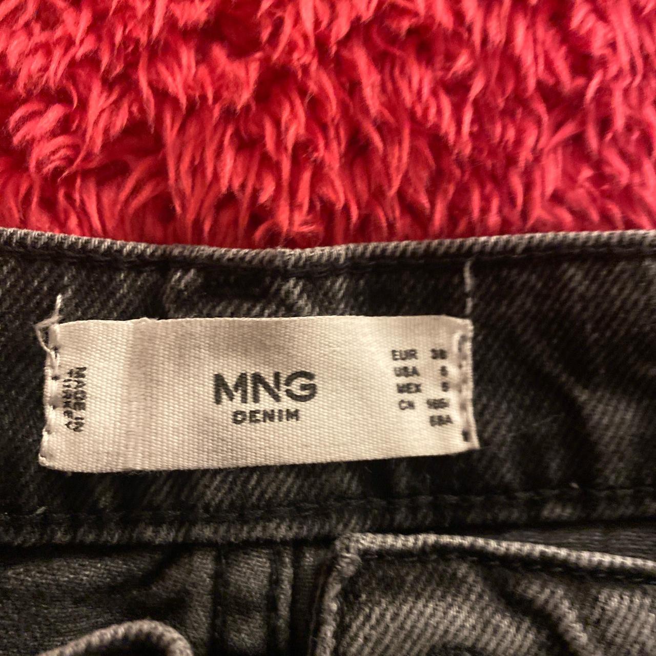 Black straight leg jeans # Mango size 10 - Depop