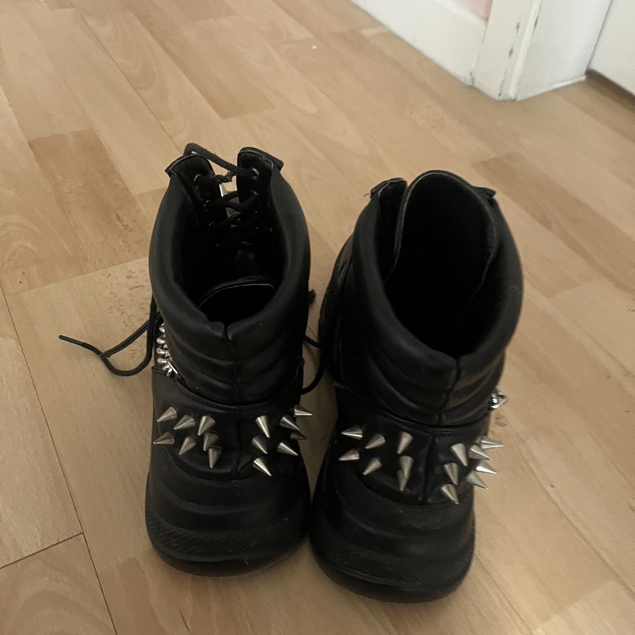 Lamoda goth trainer boots, heavily worn. Will be... - Depop