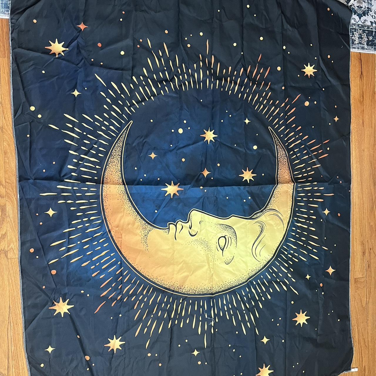 Moon wall tapestry 🌛 •56”W x 47” L •has two hooks... - Depop