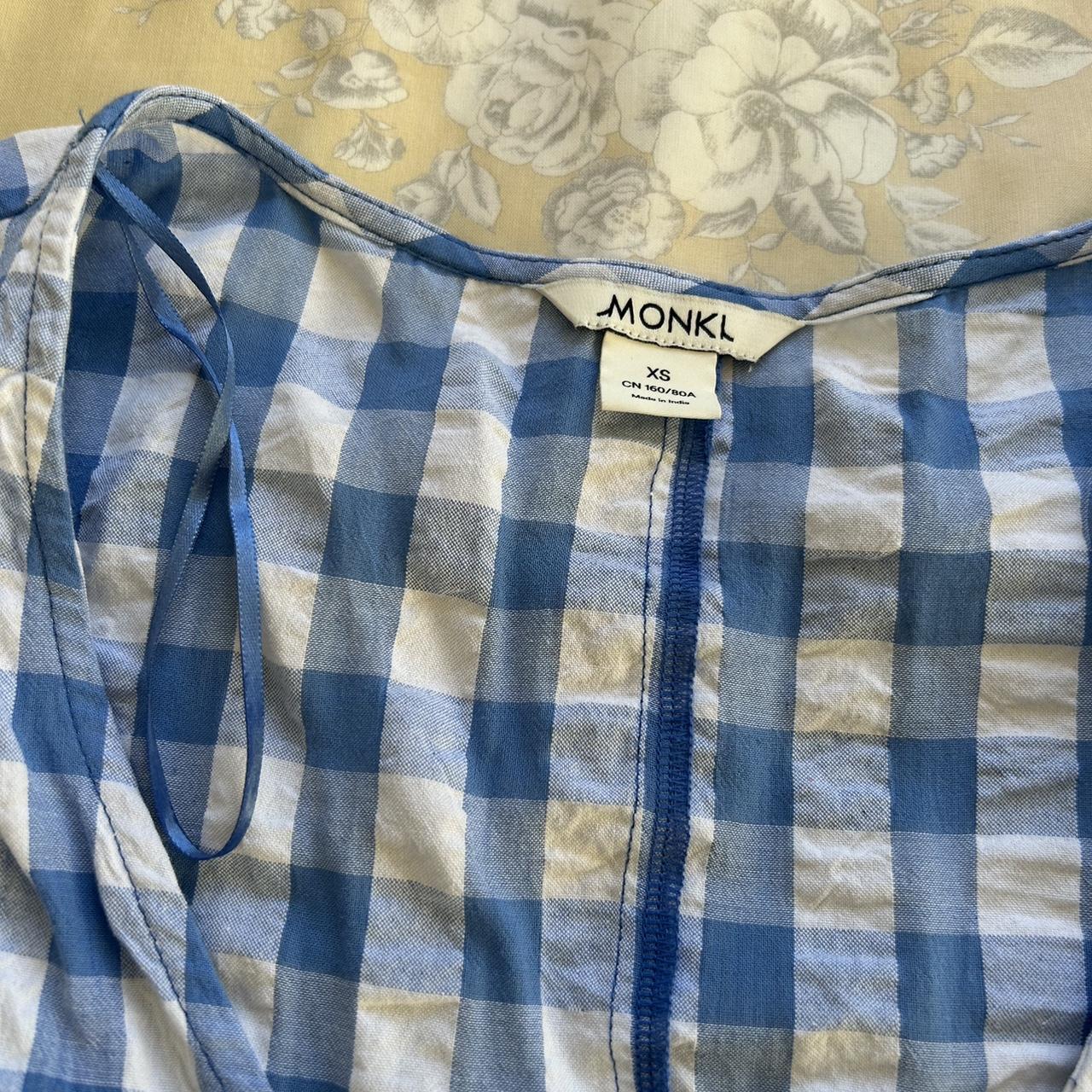 Monki gingham v-neck dress Size XS, never worn This... - Depop
