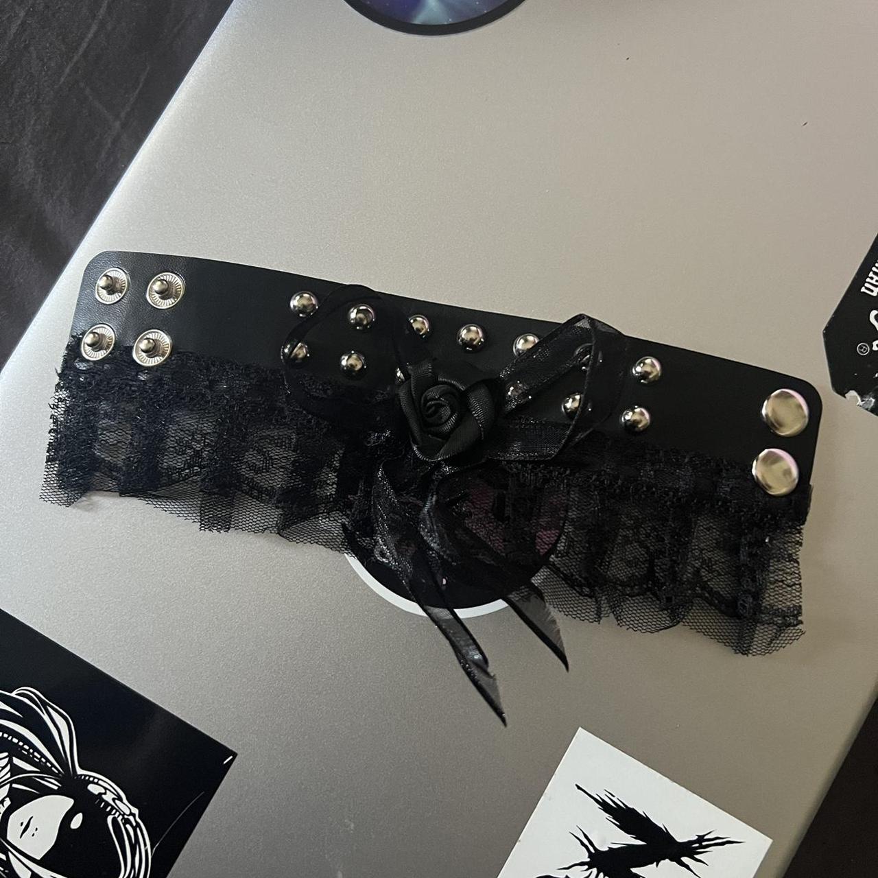 romantic goth studded cuff bracelet🖤 adorable... - Depop