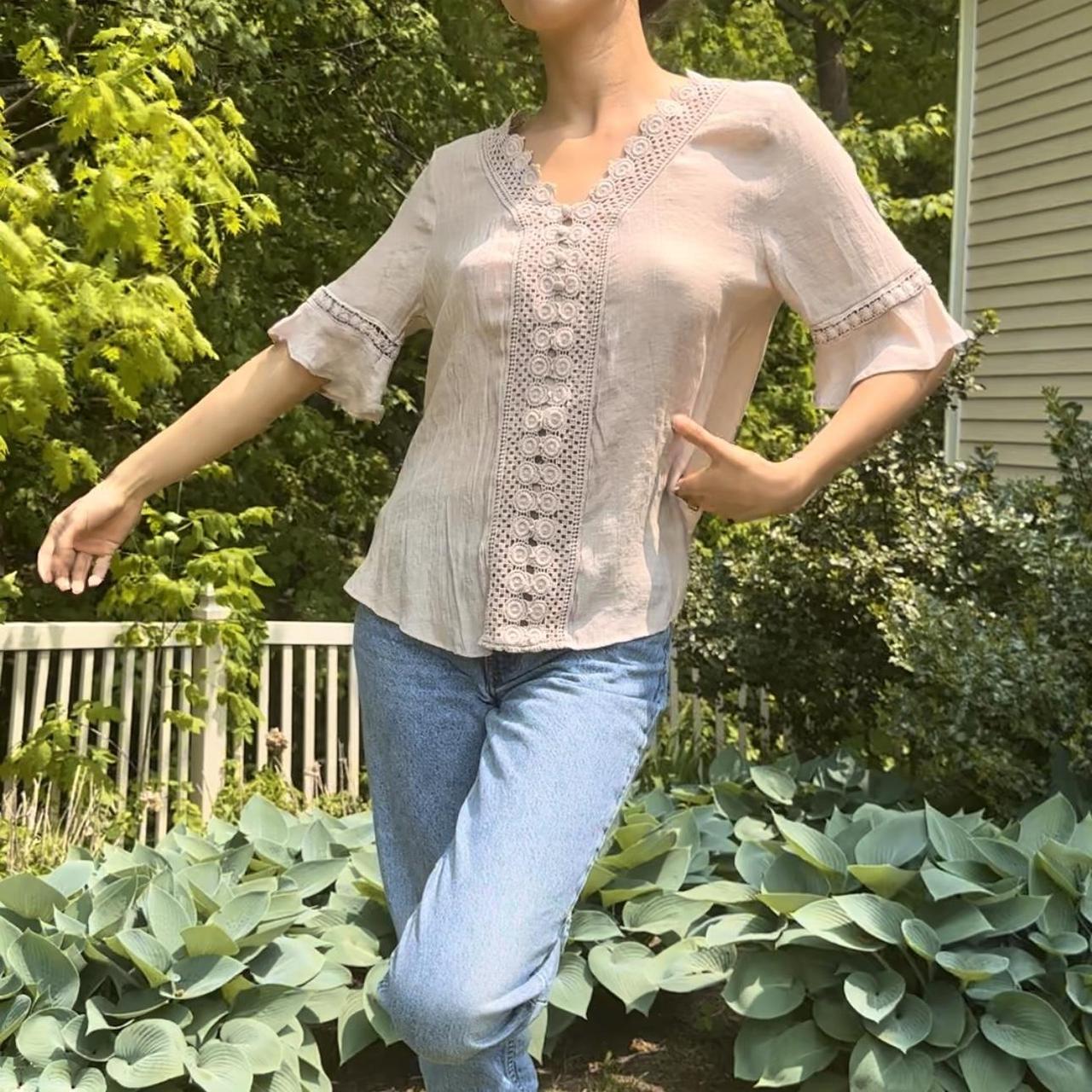 Earthy Flowy Fairy Bell Sleeve Lightweight Summer... - Depop