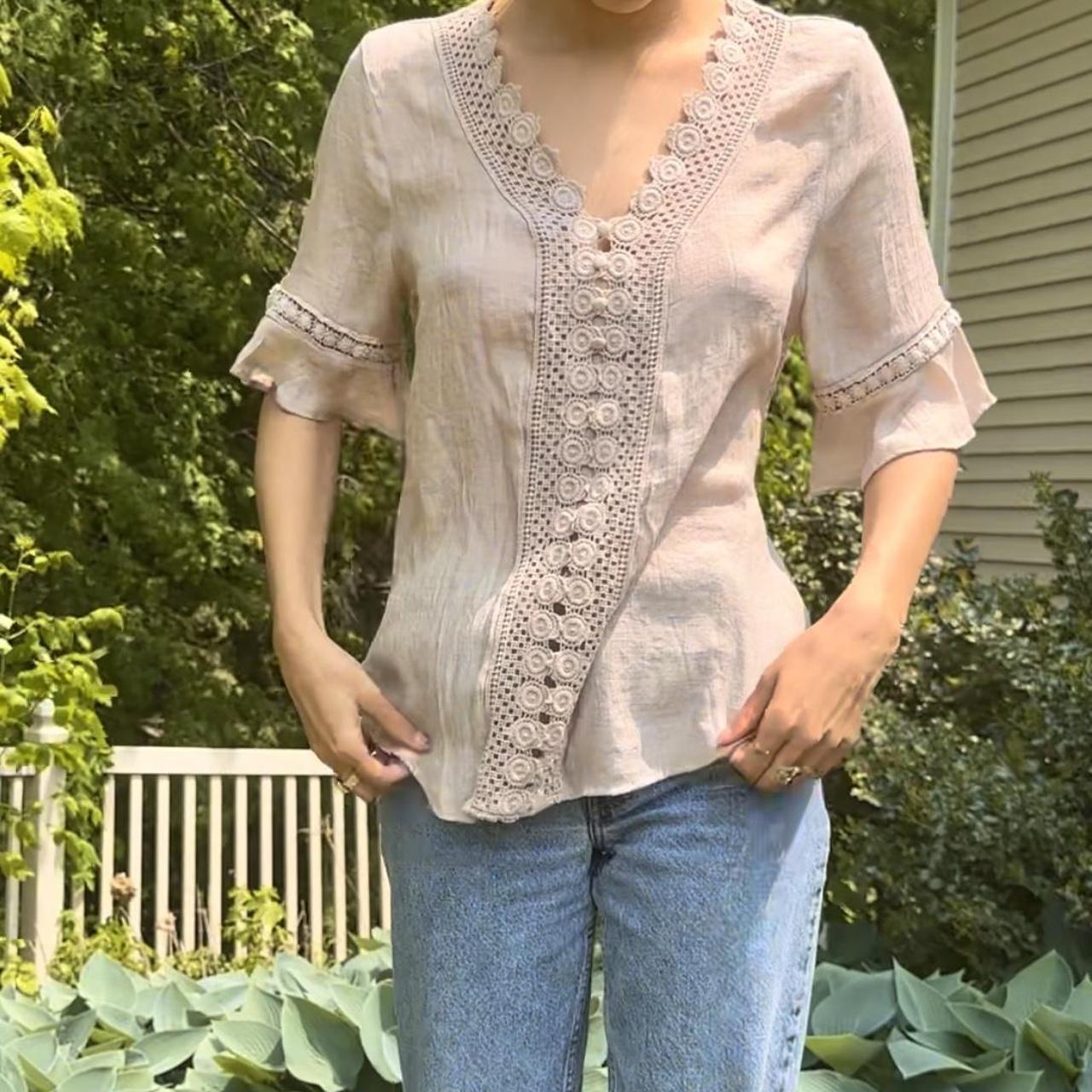 Earthy Flowy Fairy Bell Sleeve Lightweight Summer... - Depop