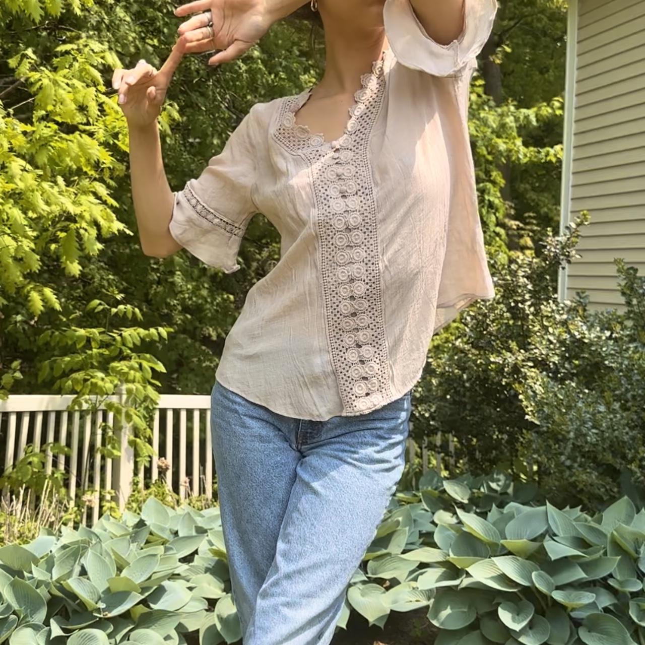 Earthy Flowy Fairy Bell Sleeve Lightweight Summer... - Depop