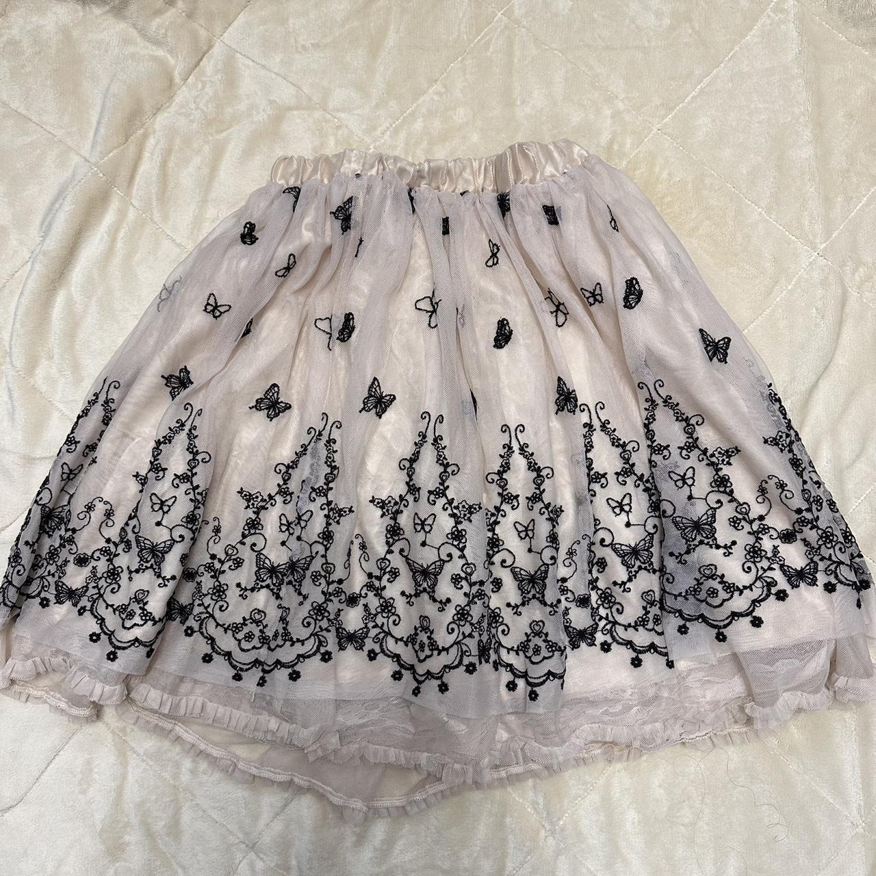 Axes femme gothicy tulle butterfly skirt elastic... - Depop