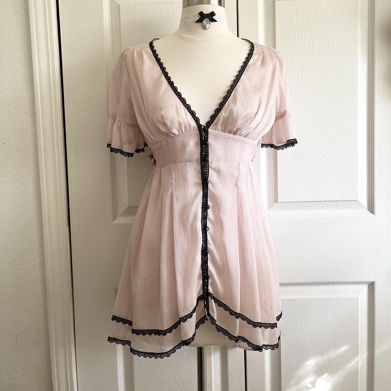 Princess Coquette Pink Sheer Coquette Top No flaws... - Depop