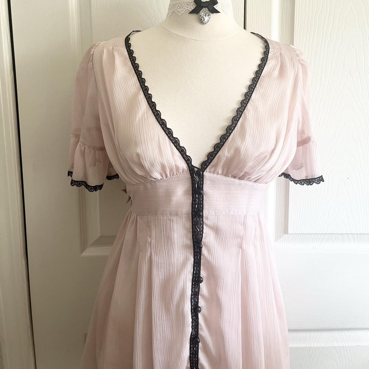 Princess Coquette Pink Sheer Coquette Top No flaws... - Depop