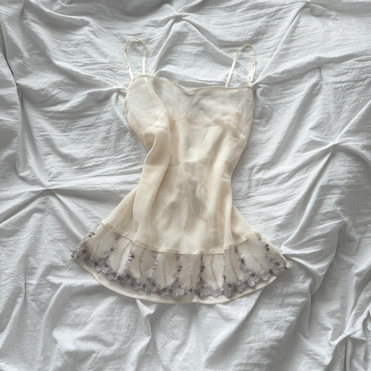 Princess Ivory Sheer Lace Top No flaws seen,... - Depop
