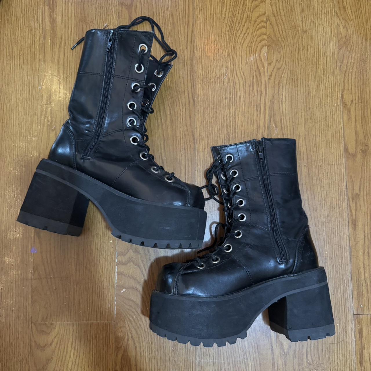 Demonia Ranger-301 platform boots with zipper... | Depop