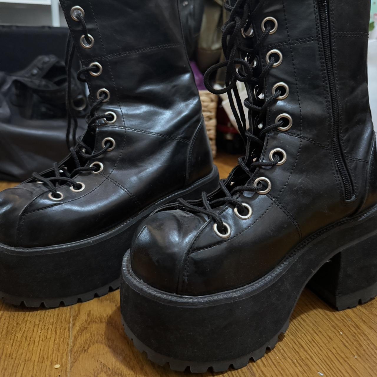 Demonia Ranger-301 platform boots with zipper... | Depop